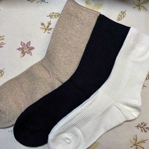 High Ankle Autumn Fall Casual Knitted Women Fashion Socks - Etsy