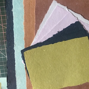 Handmade Paper Sheet Sets Mixed Media Collection 10 Sheets in 5x7, 8x10 ...