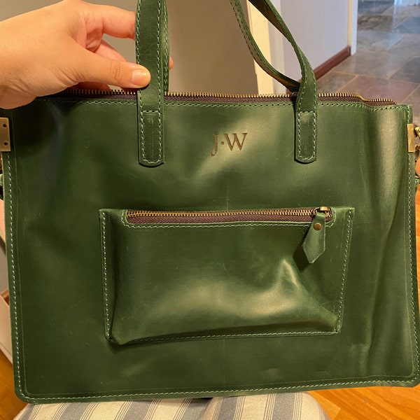 Womens Leather Bag for Laptop, Small Leather Laptop Bag for 13,14,15,16 ...