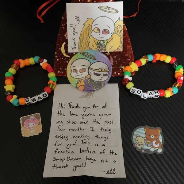 Undertale AU Inspired Handmade Character Kandi Bracelets + Custom AU ...