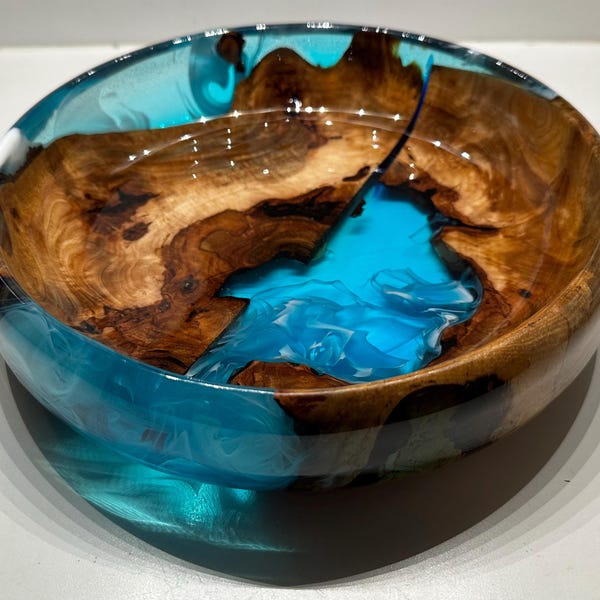 Bespoke Wood Artistry Custom Lathe Turned Solid Walnut Wood Bowl With ...