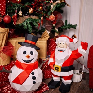 Bundle Christmas Decoration 3D Papercraft PDF SVG Silhouette Template ...