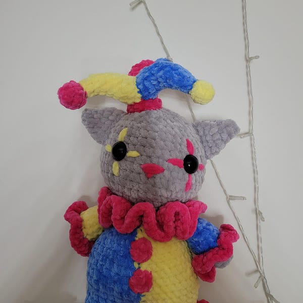 Crochet Jester Kitty and Bunny Pattern. Crochet Jester Bunny. Crochet ...