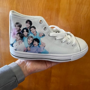 BTS Shoes BTS Photo Logo Sneakers Valentines Day BTS - Etsy
