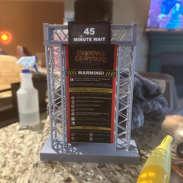 Haunted House Entrance Portal & Wait Time Sign Inspired by HHN ...