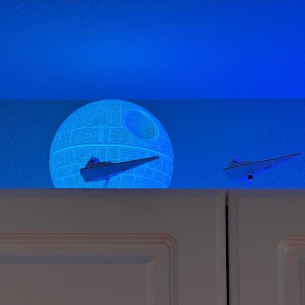 3D Printed Death Star Lamp – Star Wars Decor, RGB Color Changing - Etsy
