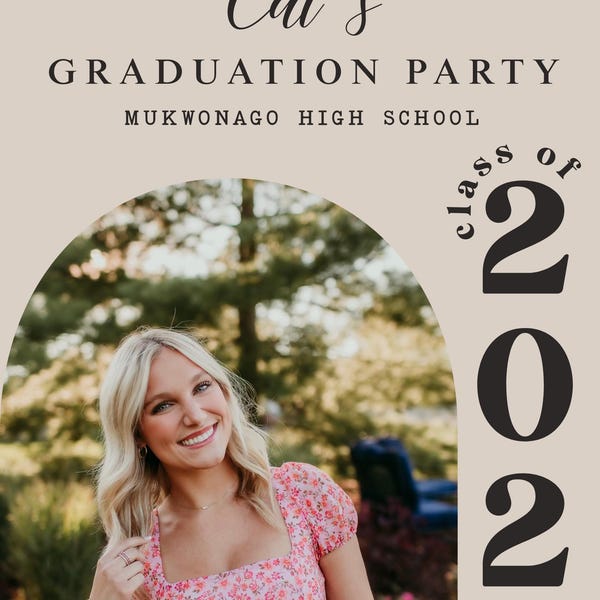 Class of 2025 Graduation Party Welcome Sign Canva Template, Photo ...