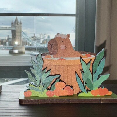 Capybara Spa Magnets Cute Capybaras Card Gift Fridge Refrigerator ...