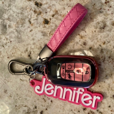Personalized Script Keychain Two-tone Custom Colors & Text Bag Charm ...