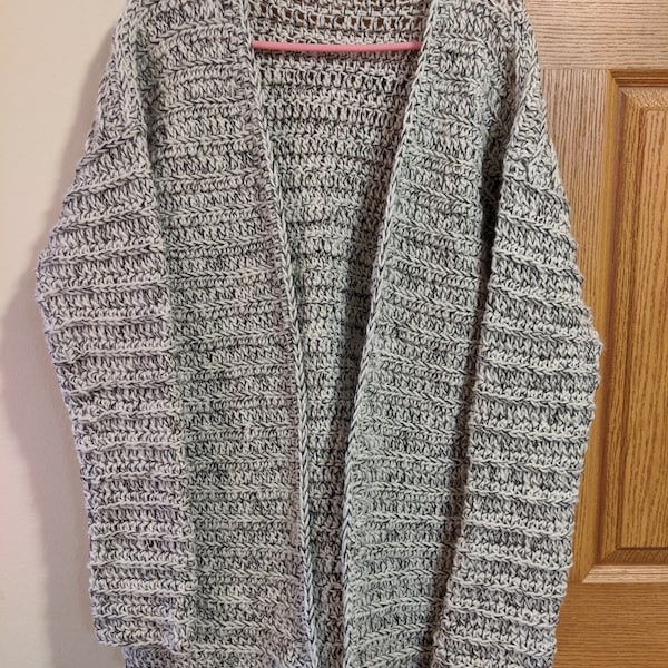PDF Crochet Pattern for the Marley Cardi - Marled, Chunky & Long ...