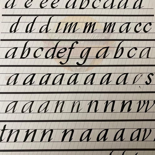 Calligraphy Worksheets / Practice Sheets (classic Calligraphy, Italic ...