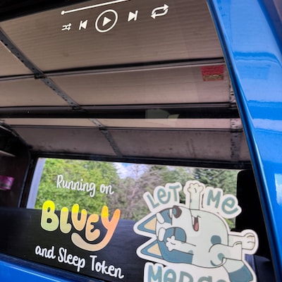 Bluey, Chili and Dad, Car Decal, Sticker, Car Accessories, Bumper ...