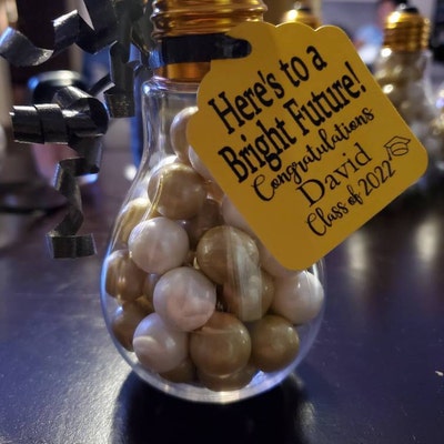 Graduation Favors Here's to A Bright Future Personalized Tag Graduation ...