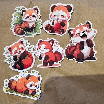 Cute Raccoon Stickers, Raccoon Sticker Set, Animal Sticker, Forest ...