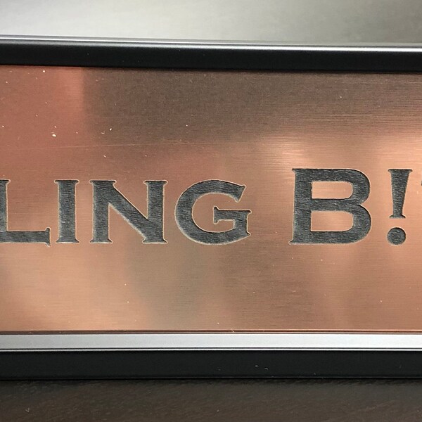 Personalized Office Name Plate, 2x8 or 2x10, Laser Engraved - Etsy