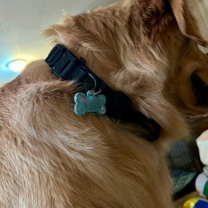 Western Resin Dog Tag, Pet ID, Blue Dog Name Tags, Personalized Pet ID ...