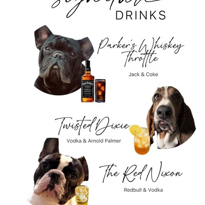 Custom Pet Seating Chart, Dog Seating Chart Sign, Custom Seating Chart ...