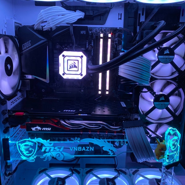 RGB Msi Dragon Led Board Graphics Card Holder Asus Aura MSI Sync Pc ...