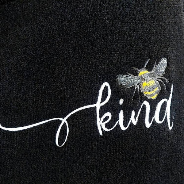 Bee Kind Machine Embroidery Design - Etsy