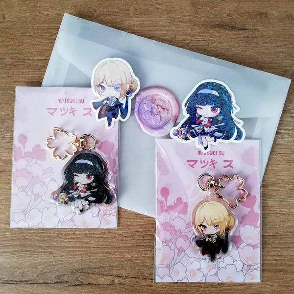 ZZZ Zenless Zone Zero 2" Glitter Epoxy Mini Charms (yuzuha,yixuan and ...