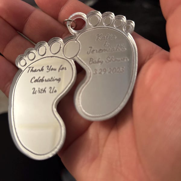 Personalized Baby Feet Keychain Baby Shower Favors in Bulk for Baby ...