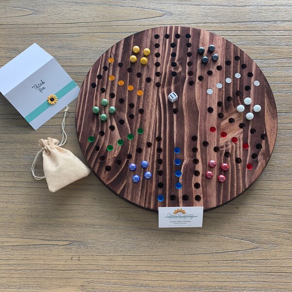 6 Player Wahoo Game Board, Large Round Aggravation Game Board, Wooden ...