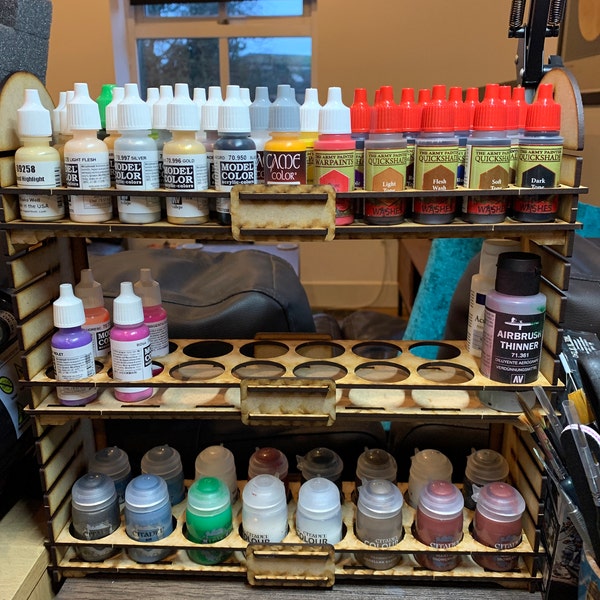 Vertical Paint Storage Rack for Model Painting, Compatible With Several ...