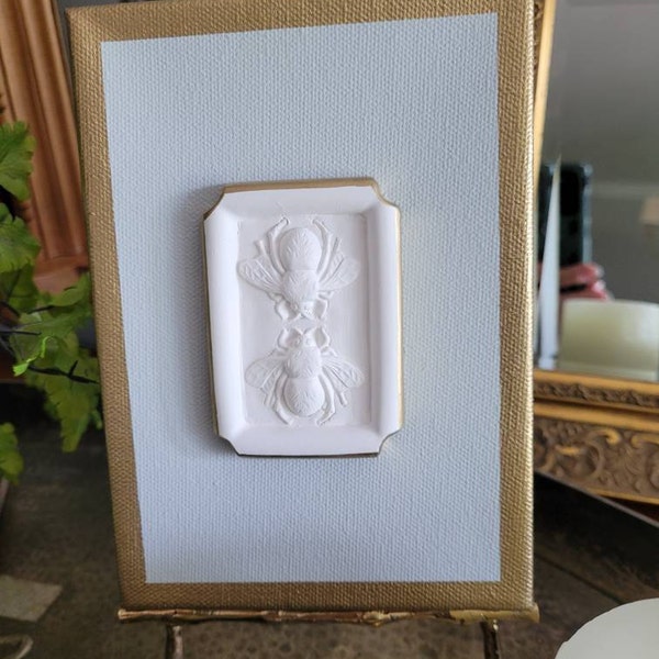 Coastal Intaglio Art on 6X6 or 5X7 Canvas, Coral, Shells or Sand Dollar ...