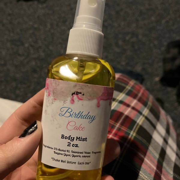 Birthday Cake Body Spray, Birthday Cake Body Mist, Birthday, Cake ...