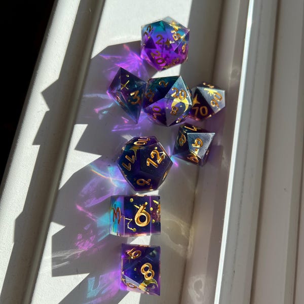 Two BEST Friends (wicked-inspired) Dice Set - Handmade, Resin, Sharp ...