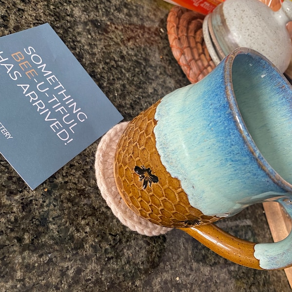 Waves Tumbler Pottery Tumbler Handleless Mug Beach Mug beach Wine Glass ...