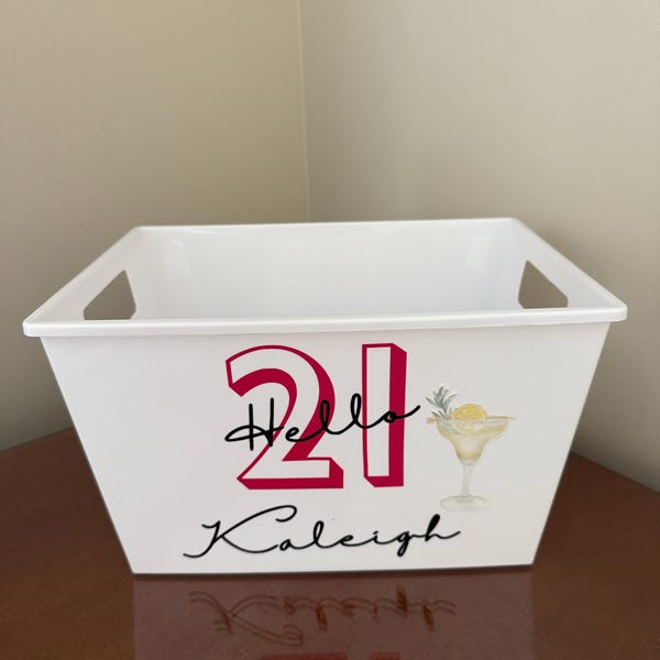 Personalized Volleyball Graduation Basket, Custom Volleyball Bucket ...