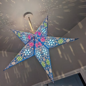 Prosecco Star Lantern White Paper Christmas Star Hanging Star Lantern ...