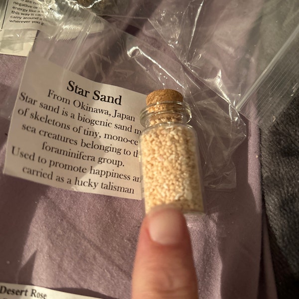 RARE Okinawa Star Sand Jar, Star Shaped Sand, Japan Beach Sand, Sun Sand, Living Fossil Shell ...