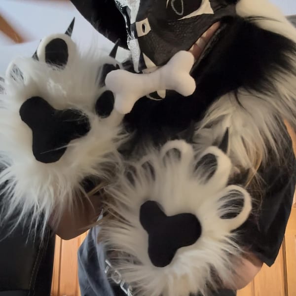 Therian Wolf Mask | Realistic Half Face Cosplay Mask | Faux Fur Wolf ...