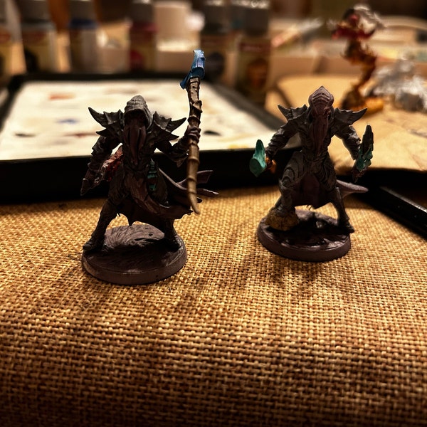 Six Mind Flayer Illithid Army Set Warriors Miniature for D&D, Dungeons ...