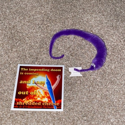 Worm on a String Meme Sticker Funny Meme, Squirmle, Fuzzy Worm - Etsy