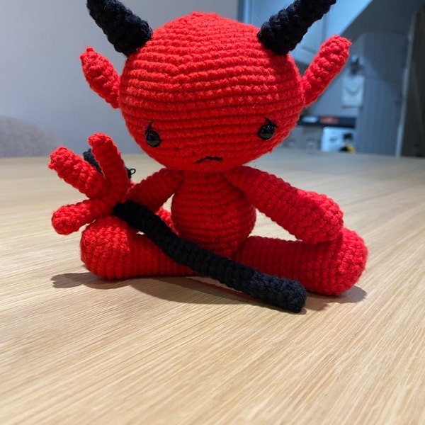 Amigurumi Crochet Devil Pattern, Halloween Decor, Pdf, Diy, Tutorial ...