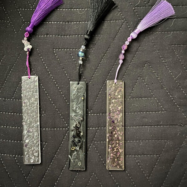 Opal Geode Bookmark With Beaded Tassel | Colorful Resin Book Mark ...