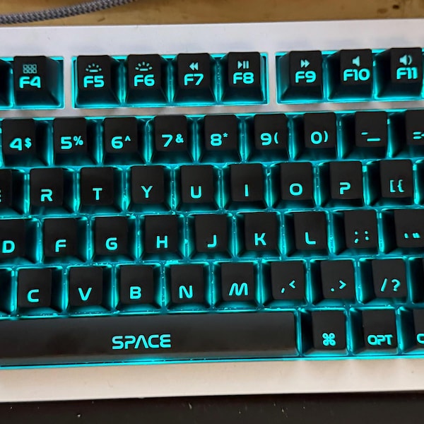 Large Print Backlit Keycap Set | Mechanical Keyboard Keycap Set ...