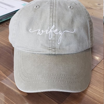 Wifey Handwriting Script Baseball Cap Engagement Gifts - Etsy