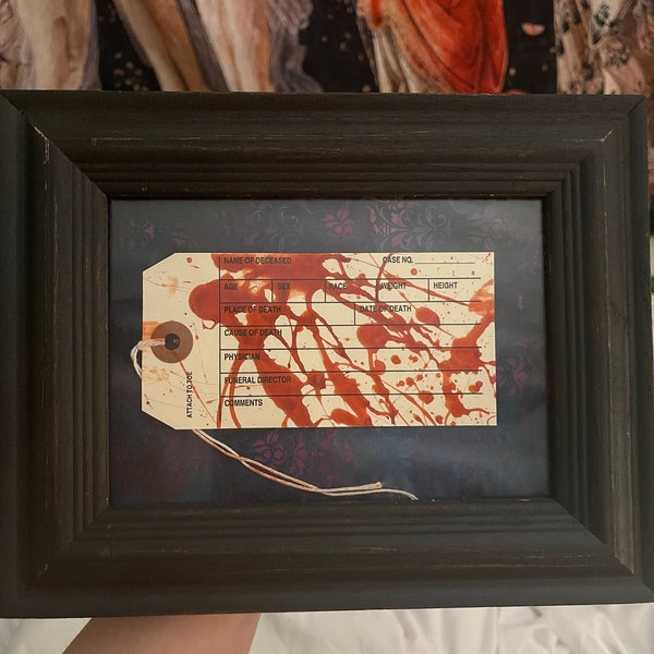Personalized-mortician's-double-id Toe Tags in Display Frame, Oddity ...