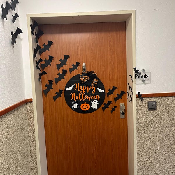Halloween Door Sign, Happy Halloween Door Hanger, 3D Door Sign, Happy ...