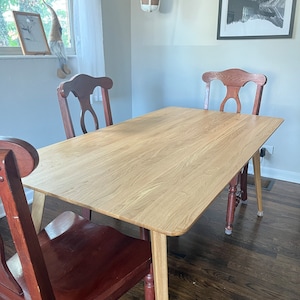 Small Oak Dining Table, Dining Table for Small Space, Small Kitchen ...