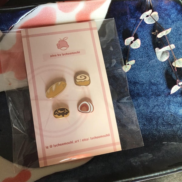 Tiny Eats Pretzel Pin, Cinnamon Bun Pin, Baguette Pin, Board Filler Pin ...