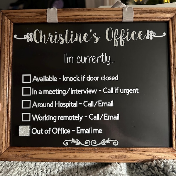Office Message Board Sign,unavailable Sign,not Here Door Sign,i'm ...