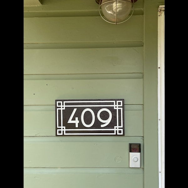 Art Deco Address Sign, Address Sign Outdoor, Custom Address Sign, Art ...