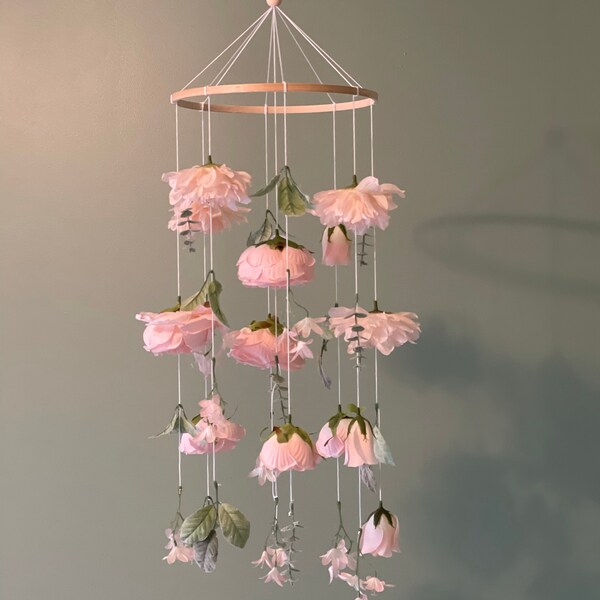Circle Mobile Hanger / Wooden Mobile Hanger / 5, 7, or 9 Strings ...