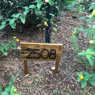 Address Stake Reclaimed Wood Address Post for Garden Farmhouse House ...