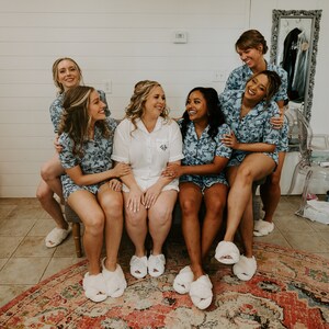 Green Satin Matching Bridesmaid Pajamas Shirt Short Pant Set - Etsy